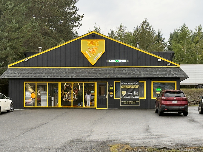 County Sports' bold yellow trim announces itself like a beacon to outdoor enthusiasts seeking gear for Aroostook's legendary recreational playground.
