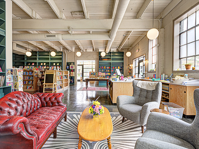 The perfect reading nook doesn't exi&mdash; Oh wait, here it is, complete with that leather sofa that practically whispers "stay awhile."