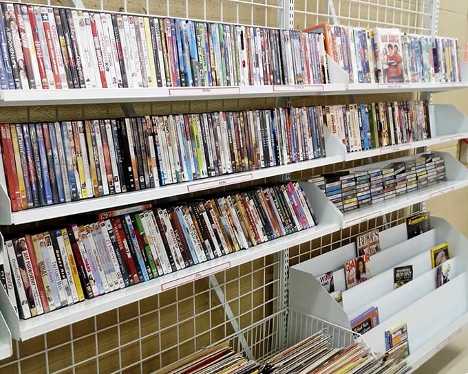 The DVD section &ndash; a time capsule of entertainment history. Remember when we actually had to own movies to watch them?