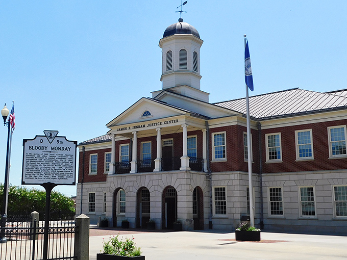 The James F. Ingram Justice Center blends governmental function with architectural grandeur, topped with a cupola that watches over downtown.