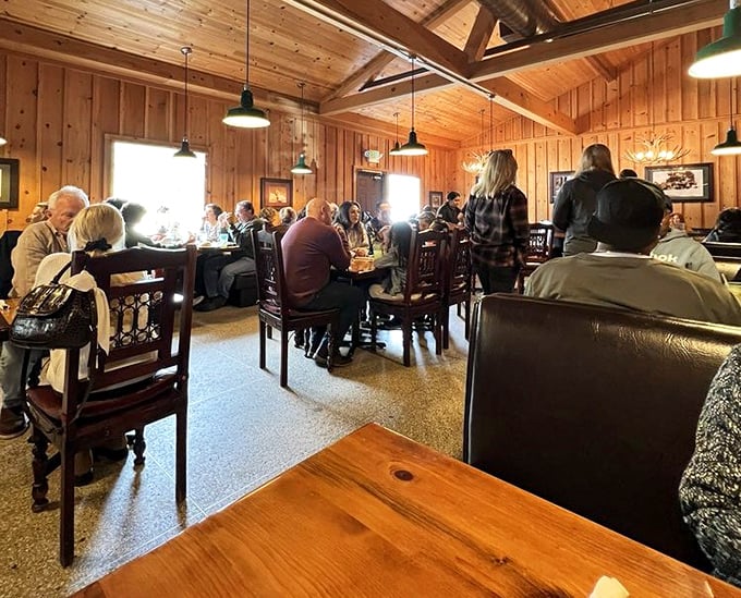 Where strangers become neighbors over plates of comfort food. Notice how nobody's looking at their phones? That's the power of good cooking.
