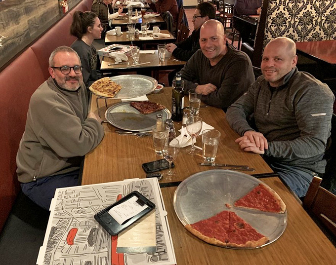 Pizza brings people together! Nothing beats sharing slices and stories around a table at Tacconelli's &ndash; the universal language of good food.