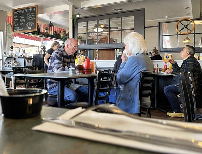 The dining room buzzes with conversation—proof that in the age of smartphones, good food still brings people together better than Wi-Fi.