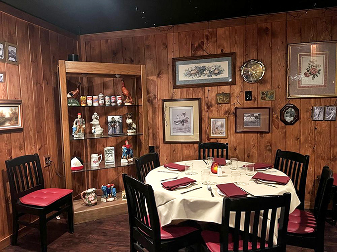 A dining room where memories are made between bites. That round table? It's seen more birthday celebrations than a Hallmark executive.