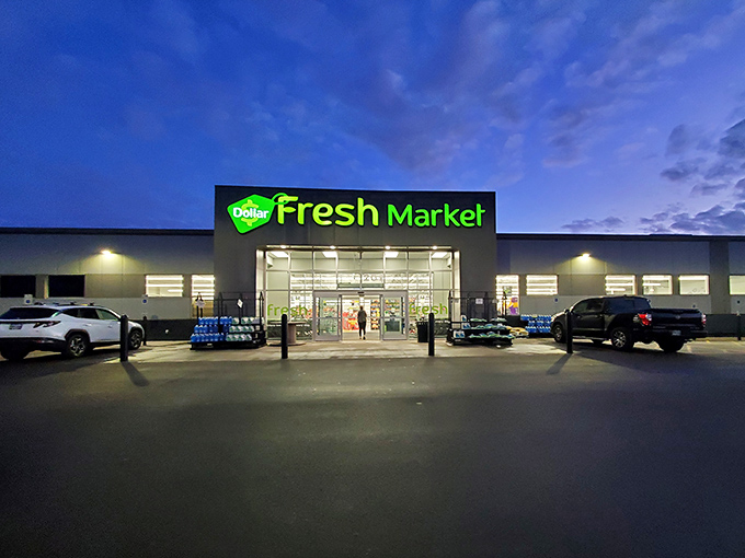 Dollar Fresh's welcoming glow at dusk represents the practical side of Harrisburg living&mdash;where everyday necessities are just minutes away without big-city traffic headaches.