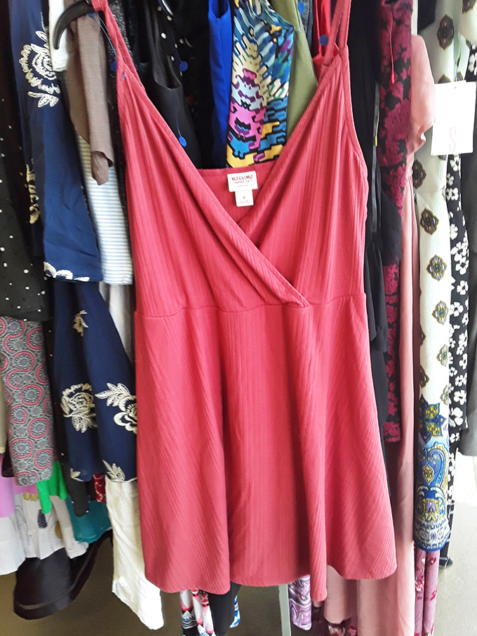 When you find a perfectly good dress hanging here, you wonder why anyone would ever pay full retail price.