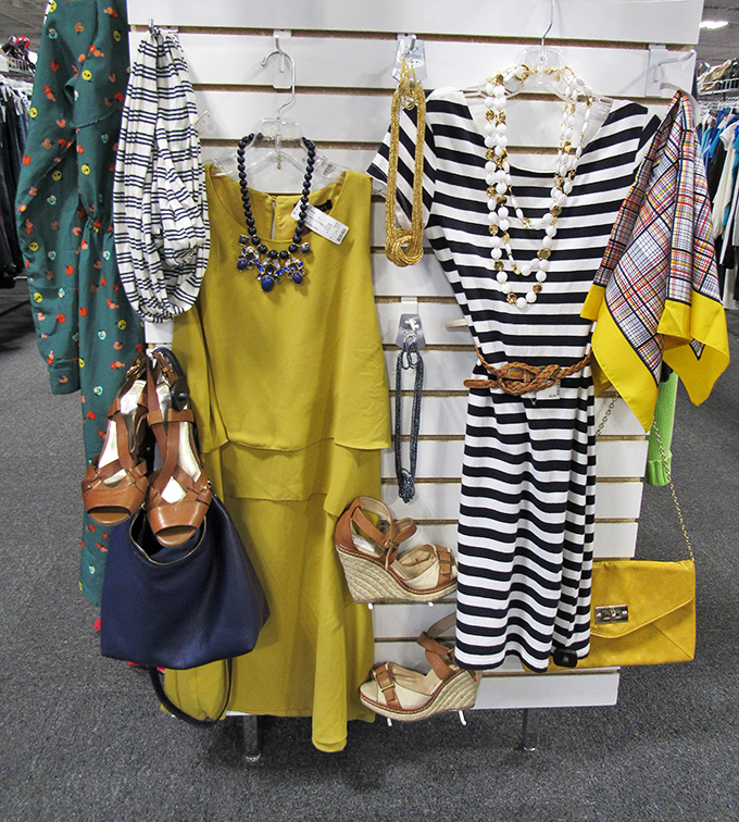 Coordinated outfits complete with accessories&mdash;like having a personal stylist who works for thrift store prices.