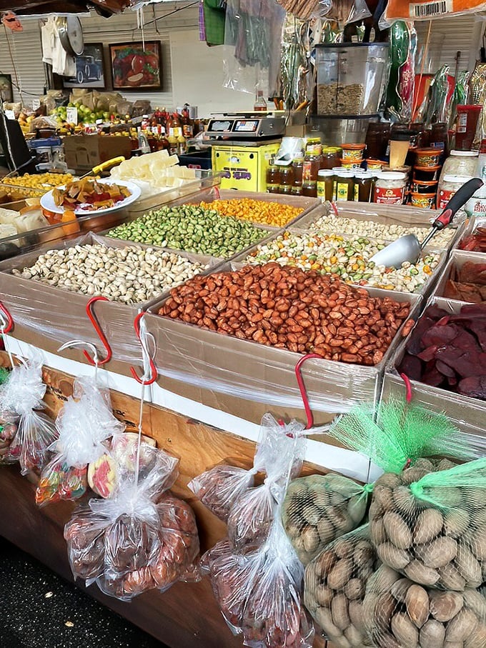 Nature's candy store, where nuts and dried fruits create a snacker's paradise. These protein-packed treasures make road trip munching exponentially more exciting.