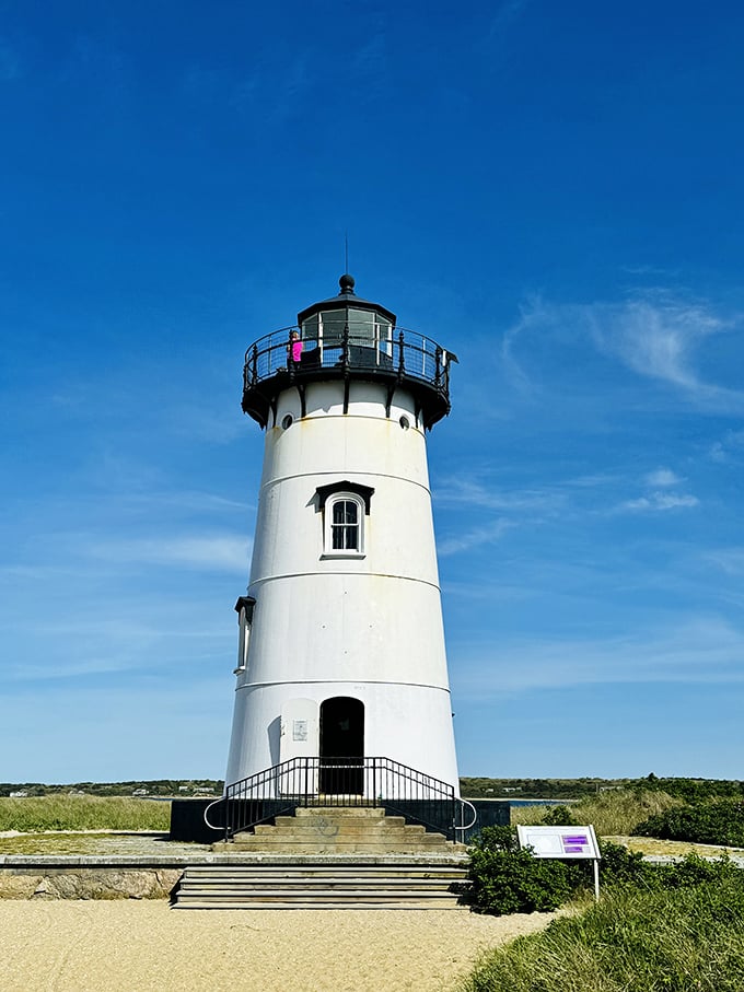 Standing tall since 1939, Edgartown Harbor Light welcomes sailors home with the same reassuring presence that guided whaling ships centuries ago.