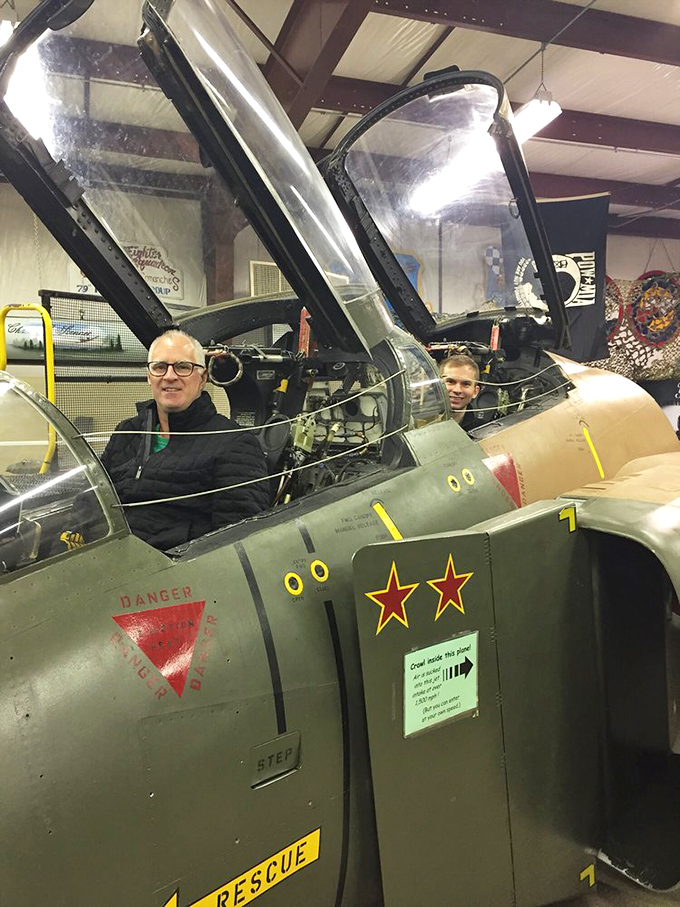 The cockpit simulator offers visitors a taste of the pilot experience. No actual flying skills required—which is good news for those of us who struggle with parallel parking.