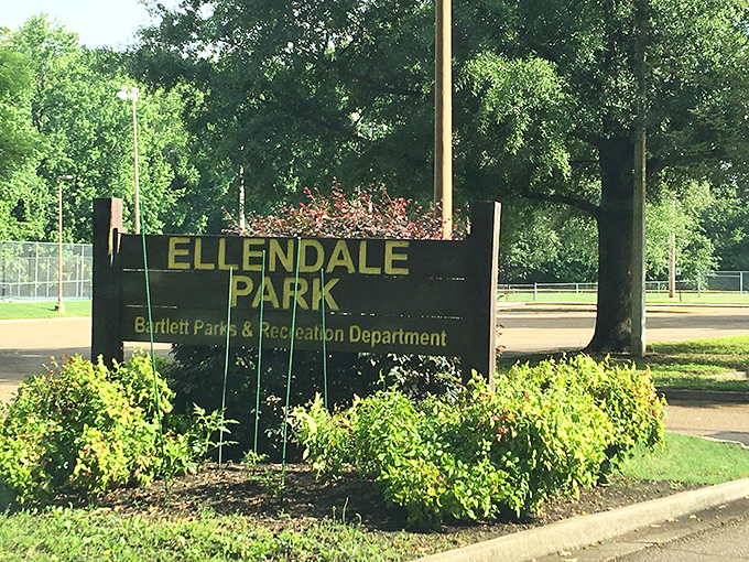 Ellendale Park's welcoming sign hints at the green oasis within, where town celebrations have unfolded for decades.