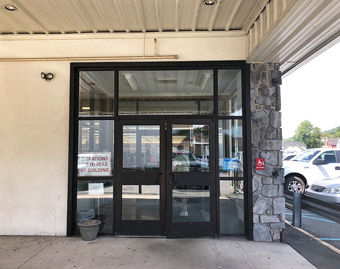 The entrance beckons with possibilities. Push through these doors and enter the parallel universe where yesterday's discards become tomorrow's treasures.