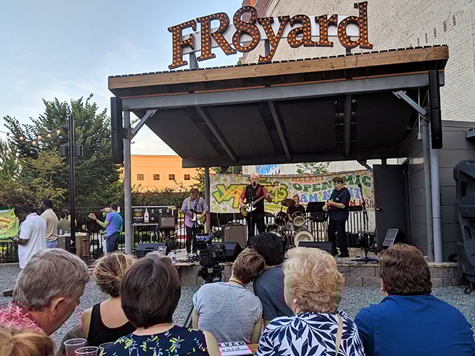 FR8yard brings live music outdoors where it belongs, proving that shipping containers can have impressive second acts in entertainment.
