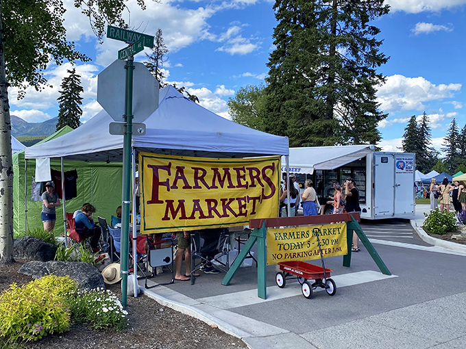 The Farmers' Market transforms a corner of Whitefish into a celebration of local bounty, where "farm-to-table" isn't a trend but a way of life.