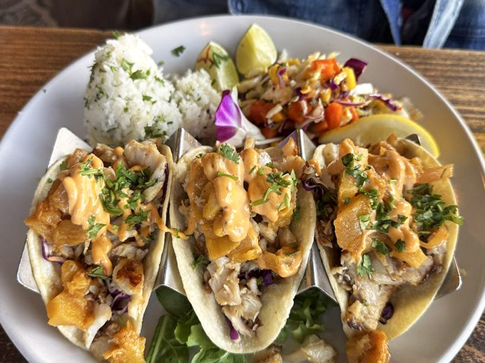 Fish tacos that capture California's coastal essence&mdash;fresh, vibrant, and somehow making you feel healthier while still being utterly indulgent.