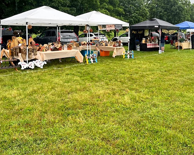 Local artisans transform an ordinary field into a treasure hunter's paradise at Lincoln's vibrant flea markets.