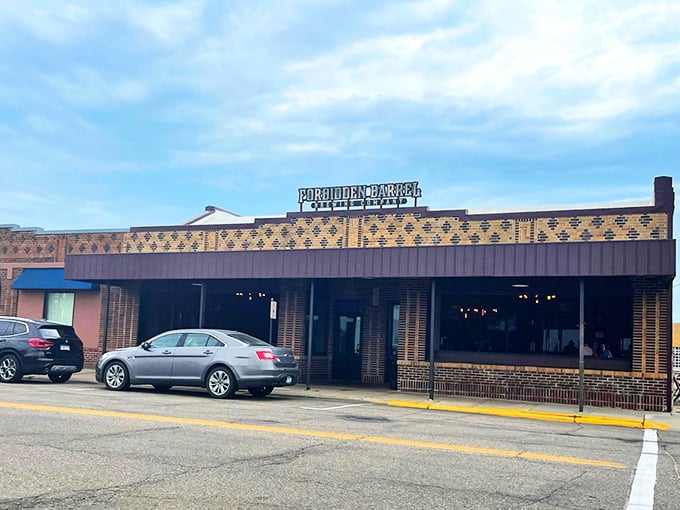 Forbidden Barrel's inviting storefront suggests that small-town retirement doesn't mean sacrificing craft beverages or good conversation.