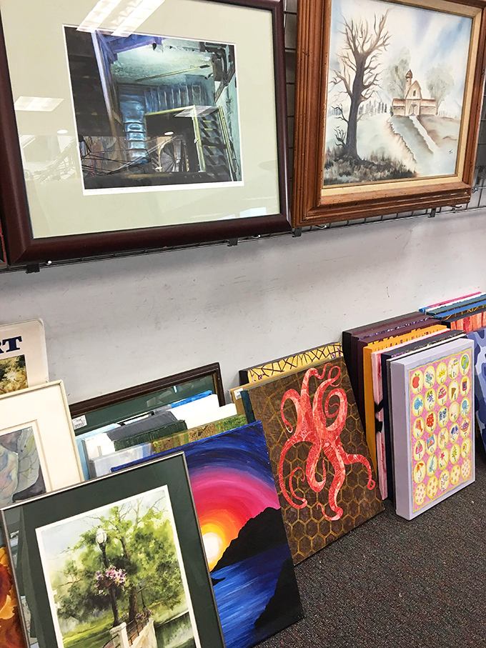 Wall art for days! From serene landscapes to that slightly bizarre octopus painting that's so wrong it's right.