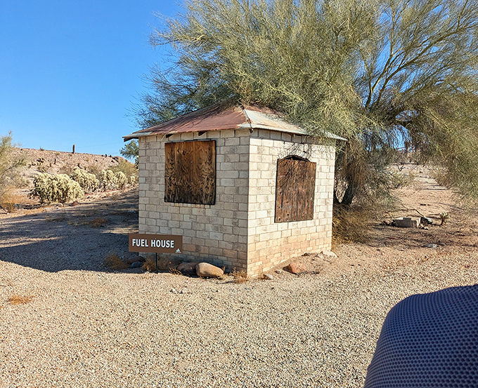 The aptly named Fuel House stored the lifeblood of early desert living&mdash;not water, but the energy needed to power this isolated desert dream.