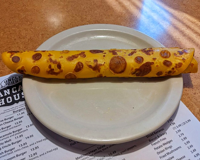 The German crepe arrives like an edible work of art &ndash; proving that breakfast can be both beautiful and delicious.