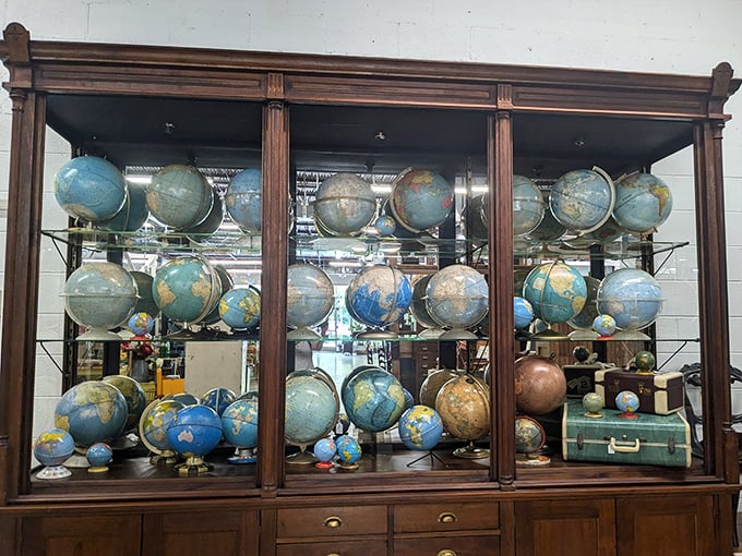 The world at your fingertips&mdash;literally. This cabinet of vintage globes charts how countries have changed while our wanderlust remains constant.