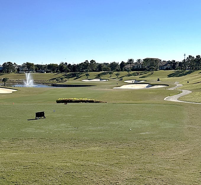 Golf in Florida: where water hazards aren't just part of the course design, they're practically the course's personality.