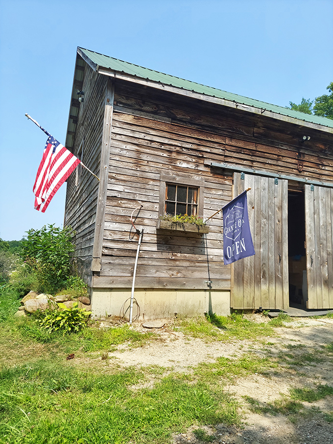 Not just any old barn &ndash; this weathered wooden structure with its proudly displayed flags tells stories of Yankee ingenuity that Instagram filters simply can't capture.