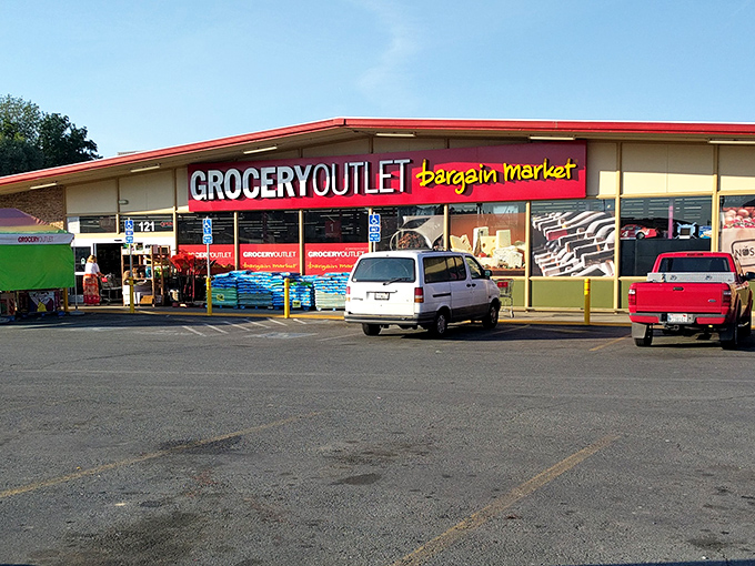 The Grocery Outlet promises bargains in bold letters, where savvy shoppers stretch Social Security checks without sacrificing pantry essentials.