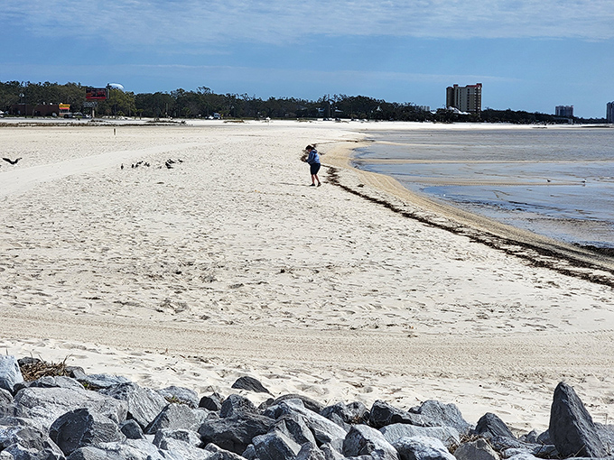Sand so white it could be mistaken for sugar. The perfect canvas for footprints, sandcastles, and those "I should have worn sunscreen" moments.