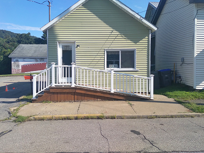 This unassuming little house with a ramp proves that in small towns, businesses bloom wherever there's passion and parking.