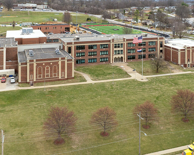 Hannibal High School stands proudly against the landscape, educating generations of students in the shadow of literary greatness.
