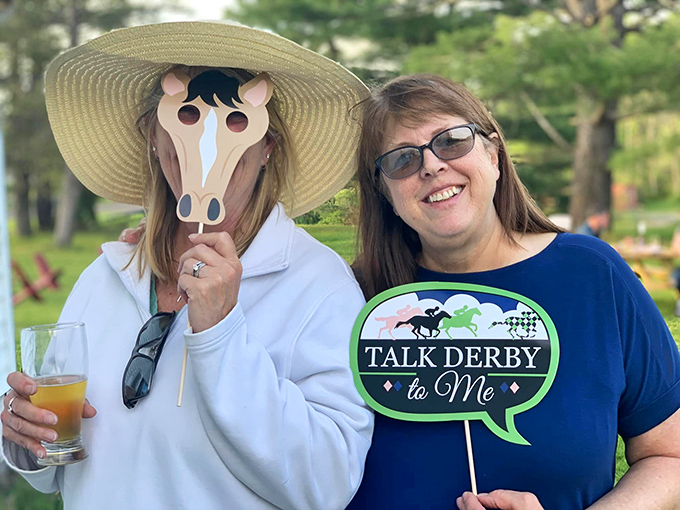 Nothing says "small-town charm" quite like creative photo props that transform ordinary folks into equestrian enthusiasts between sips of lemonade.