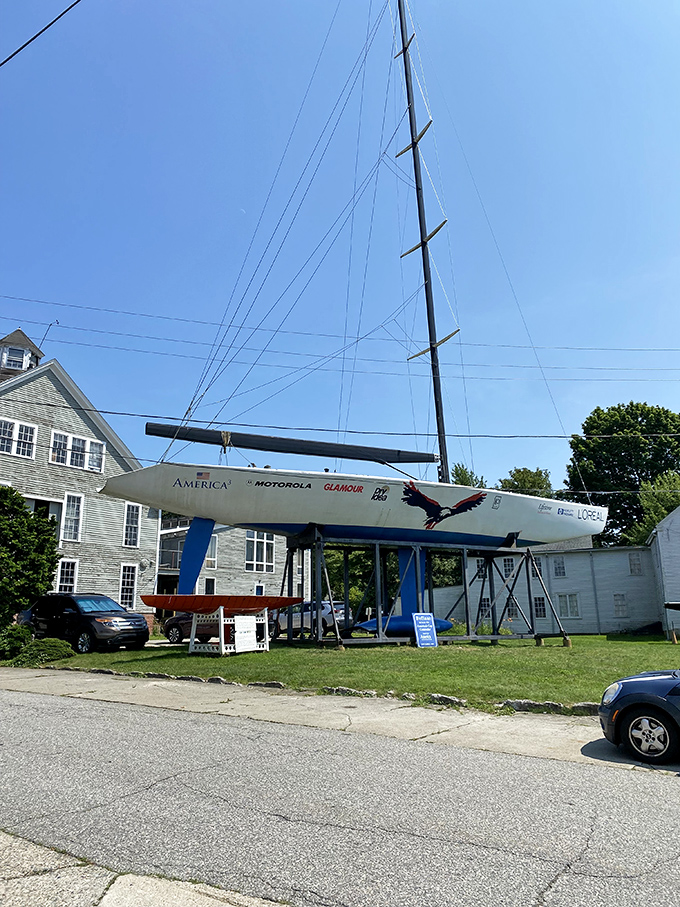 At Herreshoff Marine Museum, America's Cup yacht history stands proudly displayed, a testament to Bristol's world-class maritime heritage.