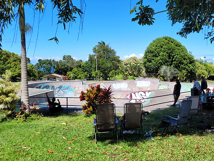 The Honokaʻa Skate Park proves paradise isn't just for surfers, as local kids perfect their ollies against a backdrop of swaying palms.