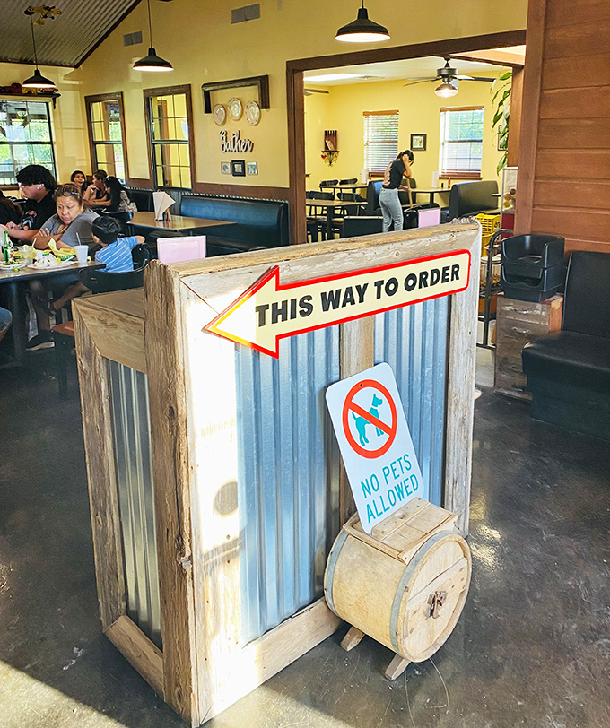 A host station that says "we're casual but we've got our act together," complete with the most straightforward directions you'll ever need.