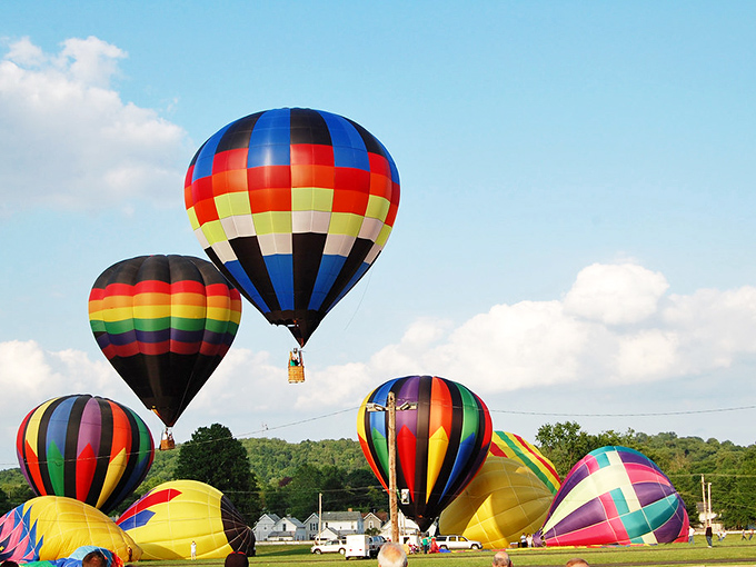 Hot air balloons transform the sky into a floating carnival where admission is just looking up.