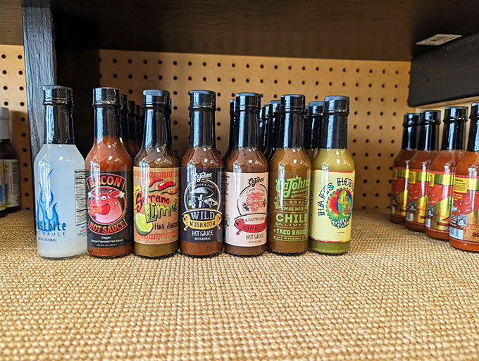 Hot sauce heaven for the brave and the bold. This fiery lineup promises everything from "pleasant tingle" to "call the fire department" for your taste buds.