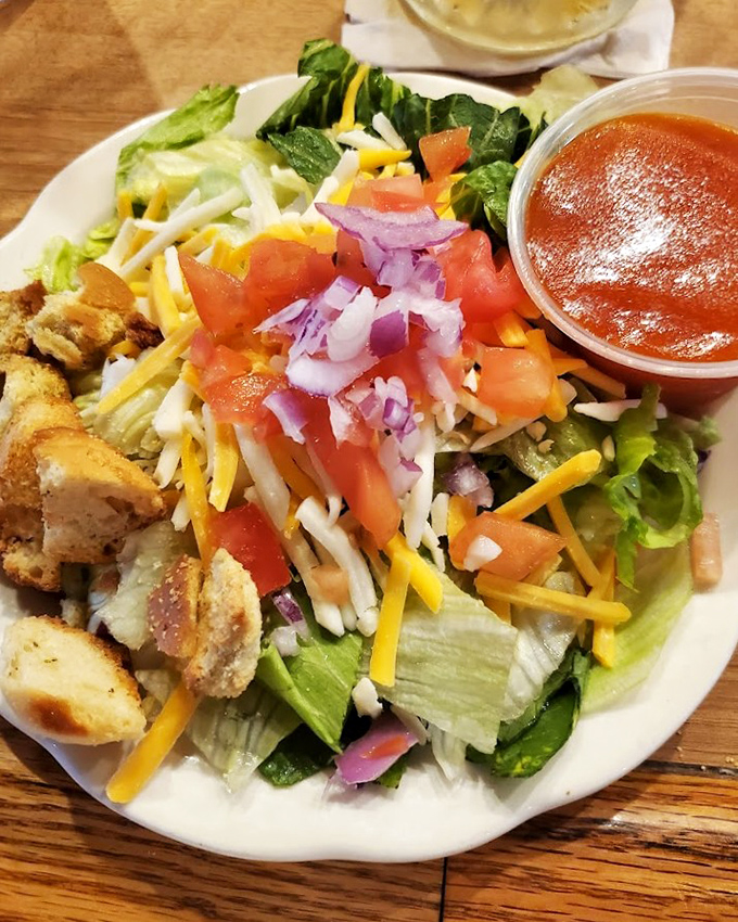 A house salad that doesn't just check the "I should eat something green" box &ndash; it actually makes you glad you did.