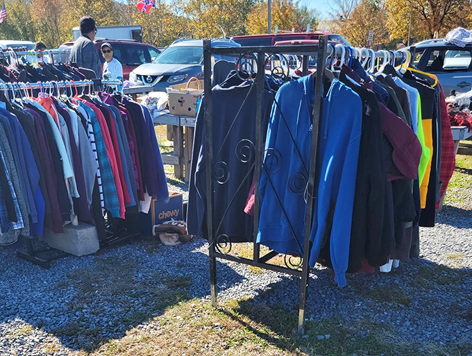 The clothing racks at Andrick's &ndash; where vintage jackets and modern castoffs create the ultimate sustainable fashion runway.