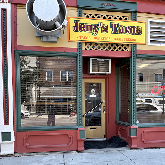 Jeny's Tacos brings vibrant color to Main Street, housed in a building that's seen a century of Kendallville history and countless hungry visitors.