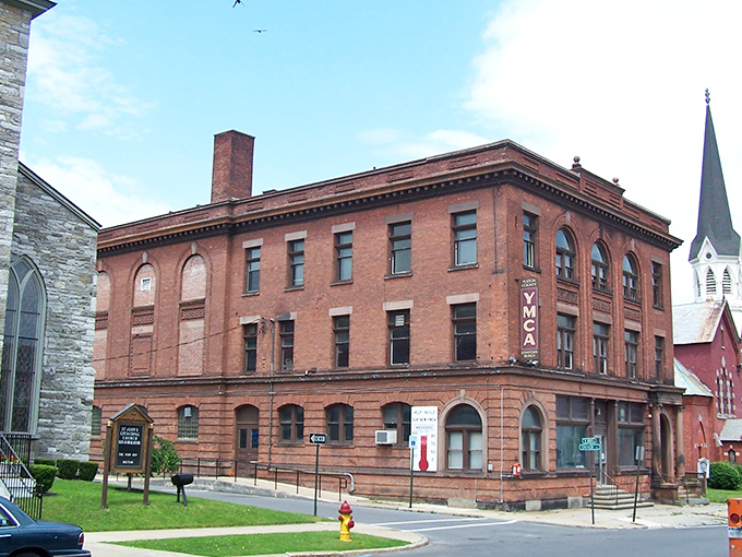 The historic YMCA building stands as a brick testament to community values, where generations of Johnstown residents have gathered, exercised, and connected.