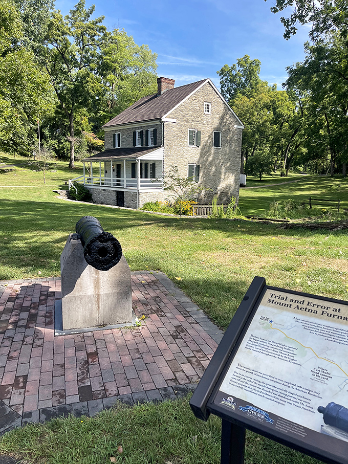 The Jonathan Hager House stands as a limestone testament to colonial craftsmanship, where history isn't just preserved&mdash;it's celebrated with cannons and all.