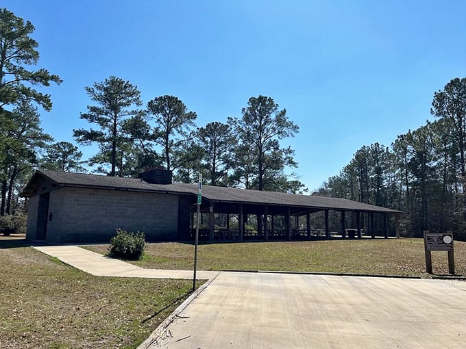 Kirkpatrick Park provides green space for recreation, proving that affordable towns still invest in quality of life beyond just low taxes.