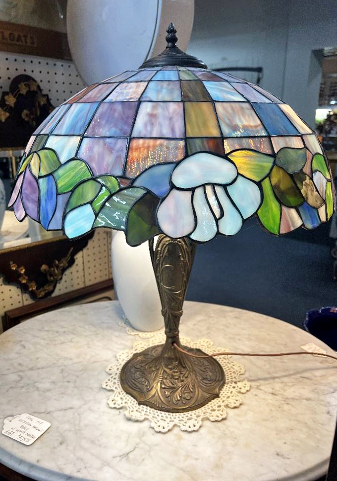 This Tiffany-style lamp doesn't just illuminate rooms&mdash;it transforms them. Stained glass artistry that would make Louis Comfort Tiffany himself smile.