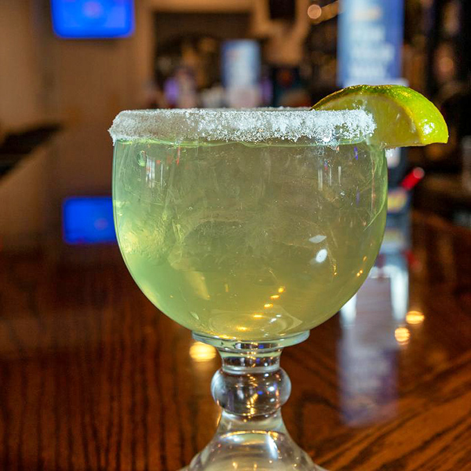 A margarita with the perfect salt rim&mdash;like the ocean meeting the beach in a glass that promises to wash away your workweek.