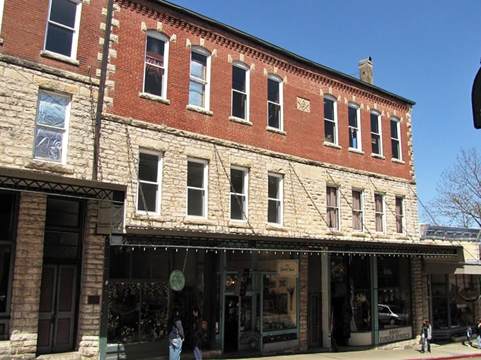 This historic Masonic Lodge combines limestone and brick in a architectural duet that's been harmonizing with Eureka Springs' streetscape for generations.
