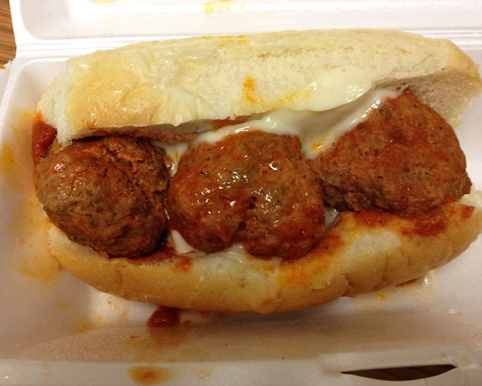 Not your average meatball sandwich. These hefty spheres of seasoned goodness demand respect&mdash;and extra napkins.