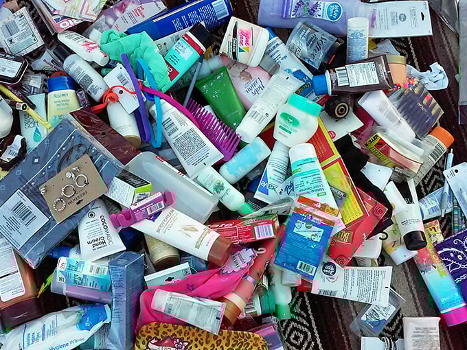 The cosmetic treasure trove&mdash;like an explosion at a beauty counter where savvy shoppers can rebuild their makeup collection for pennies.