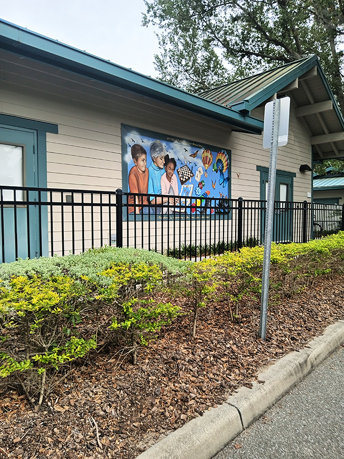 Public art brings stories to life outside Mount Dora's library, where painted figures remind us that books are windows to worlds we've yet to explore.