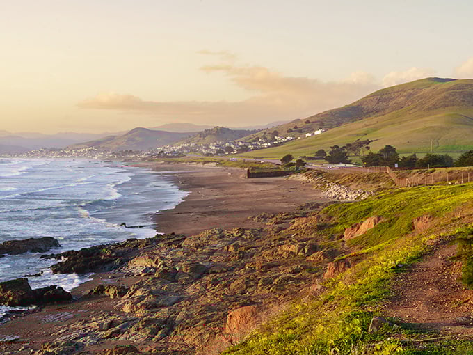 North Point Natural Area captures the rugged beauty of California's central coast, where waves have been sculpting the shoreline since before retirement was invented.